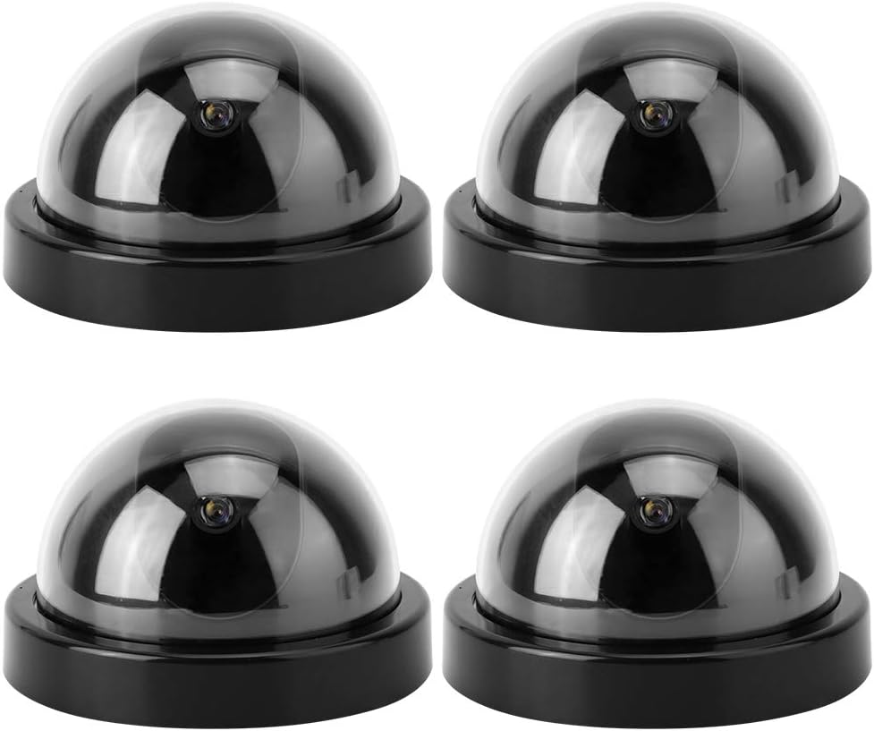 Cámara ficticia con flash LED, 4 piezas, adecuada para vigilancia de ...
