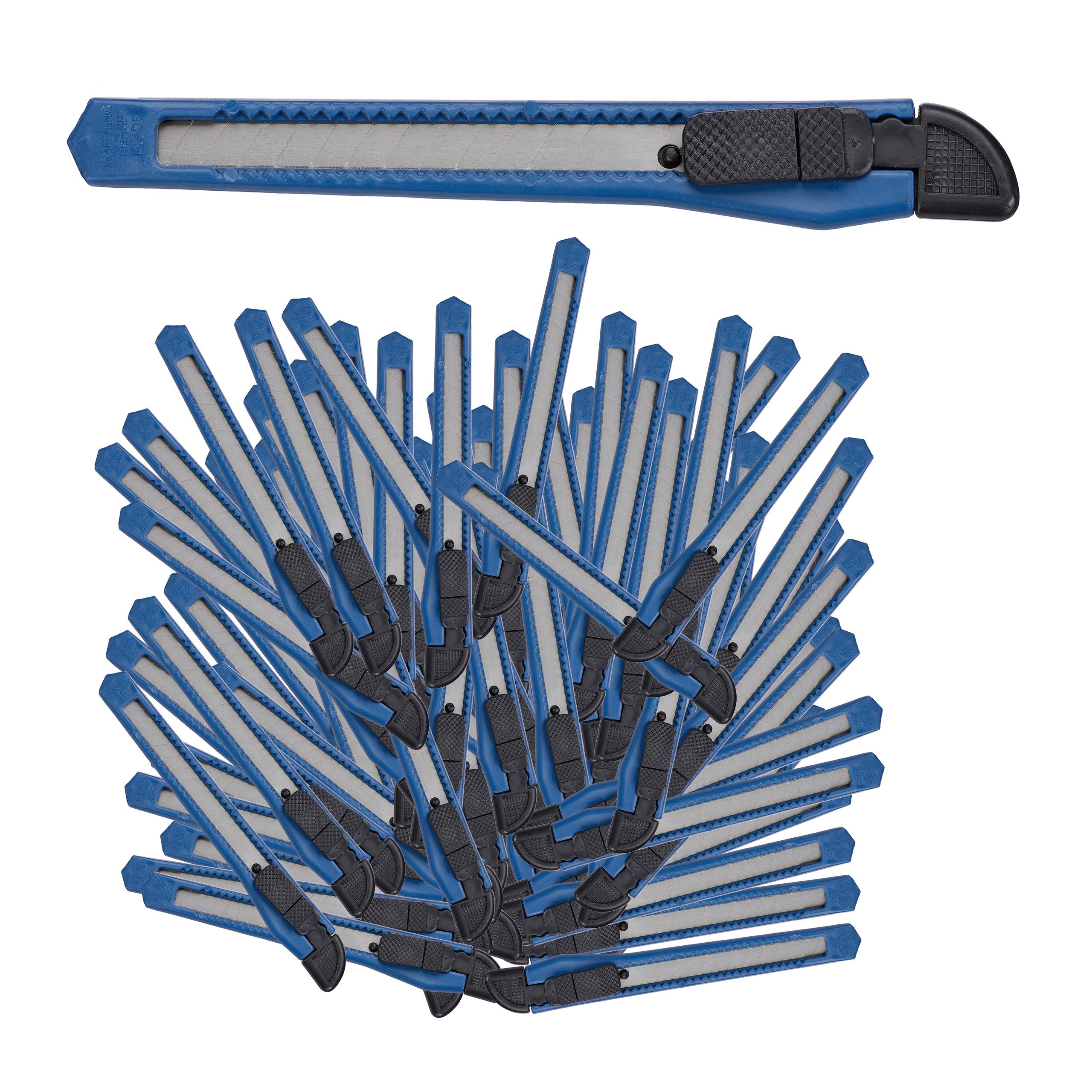 Couteau cutter, jeu de 100, entaille sure, 9 mm, lames à casser, pour ...
