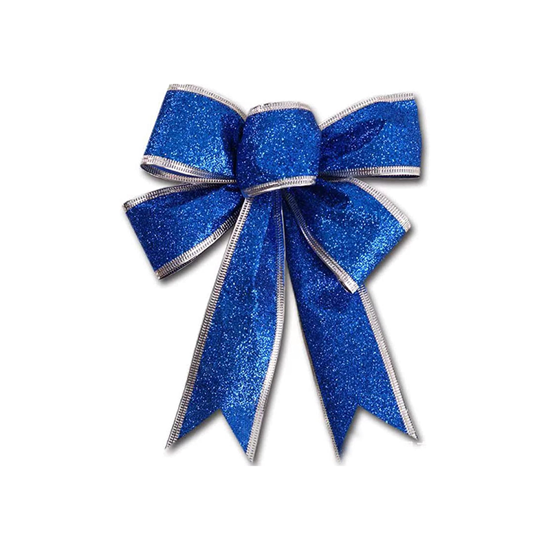 Lazos navideños azules para decoración, lazo grande de lentejuelas para ...