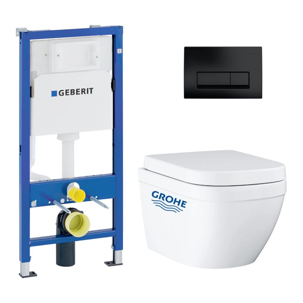 Pack WC Bâti-support Duofix UP100 + WC sans bride Grohe Euro Ceramic ...