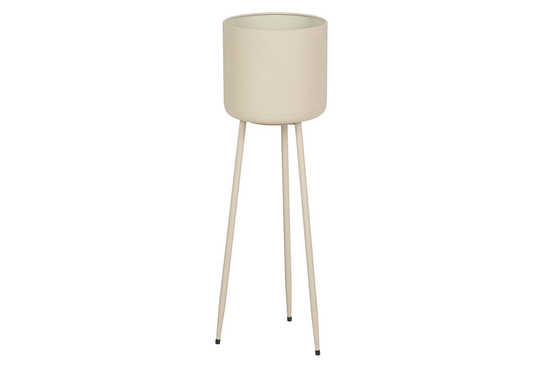 Plantero Metal Biege 25x25x80 Cm | Leroy Merlin