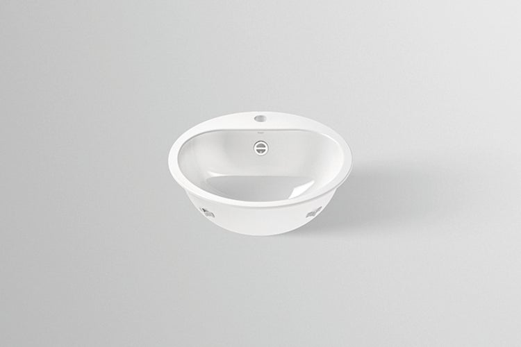 Vasque à encastrer Alape EW 3.2, ronde Ø 47,5cm, blanche, 2018000000 ...