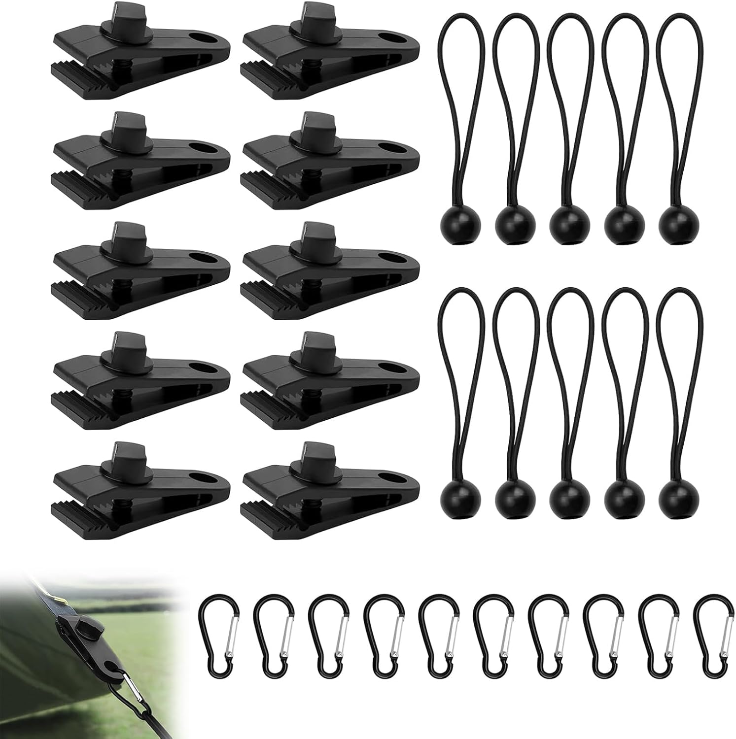 30 Pièces Clips de Bâche Sets, Ensembles de Kits de Clips de bâche ...