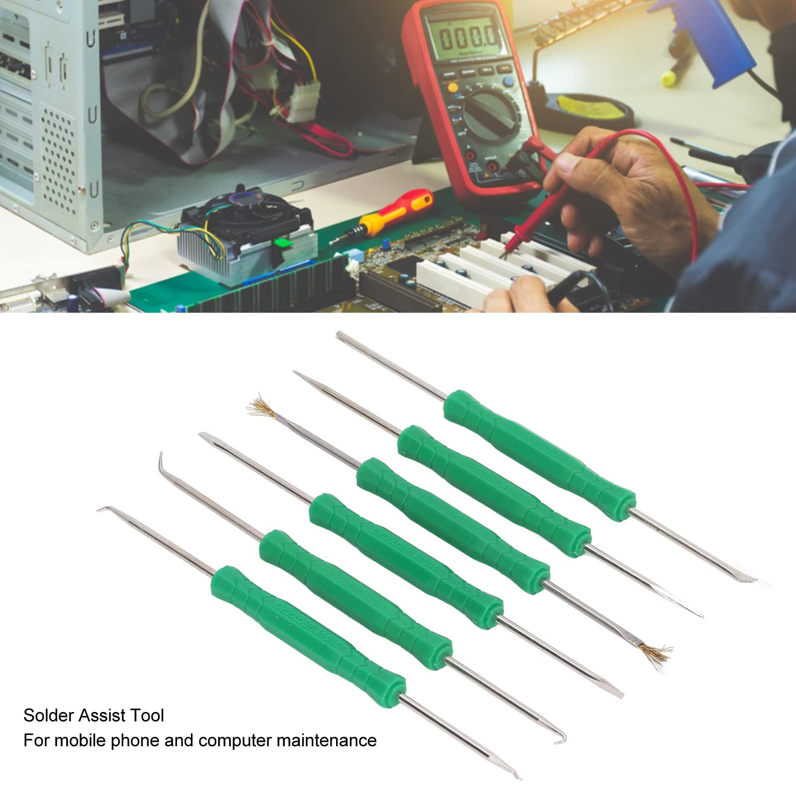 Juego de 6 herramientas auxiliares para soldar con punta endurecida de ...