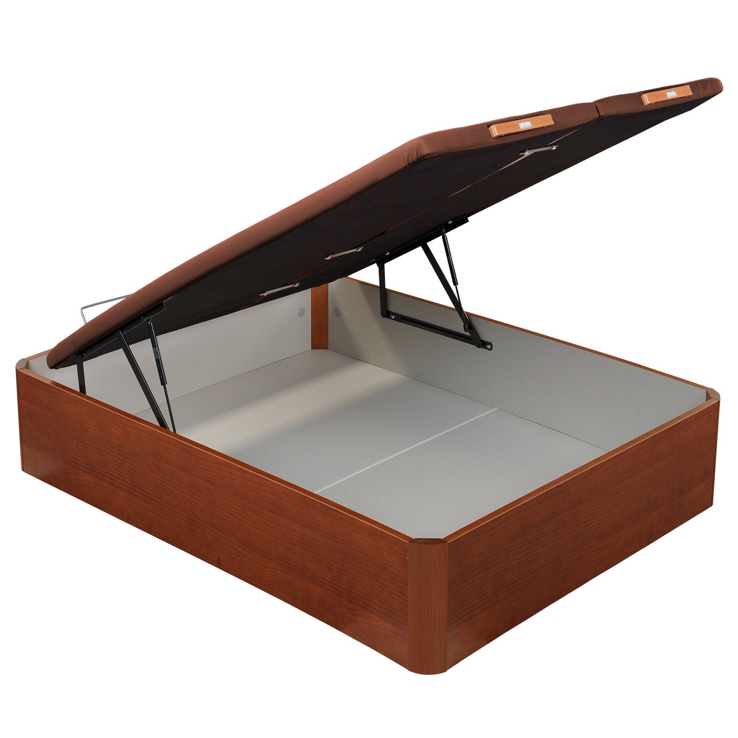 Canapé 180x182 PIKOLIN Naturbox 2.0 Cerezo 41cm Tapa Doble Montaje incl ...