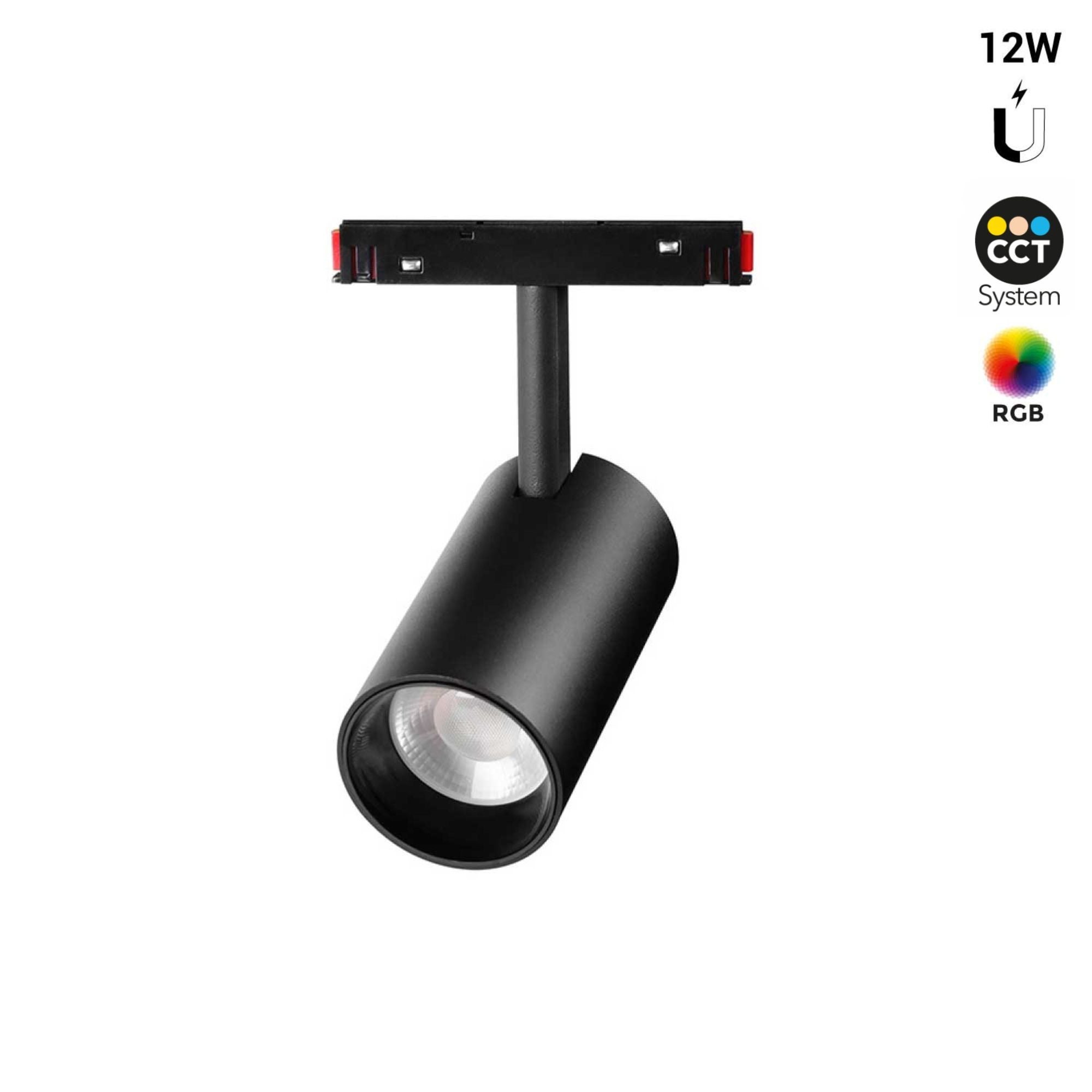 Spot LED sur rail magnétique RGB + CCT - 48V - 12W - Mi Light | Leroy ...