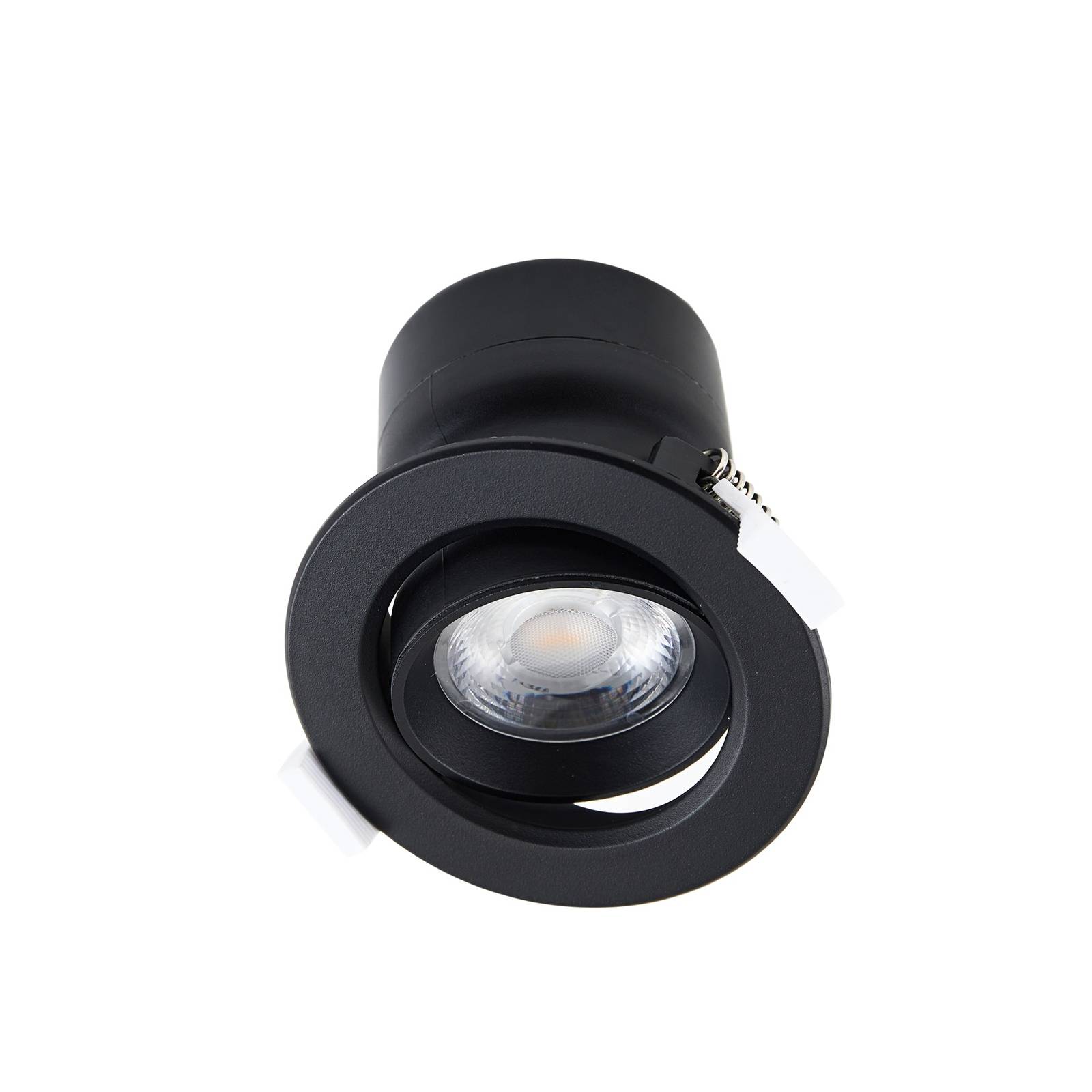 Prios luminaire encastrable LED Shima, noir, 9 W, 3000K, intensité ...