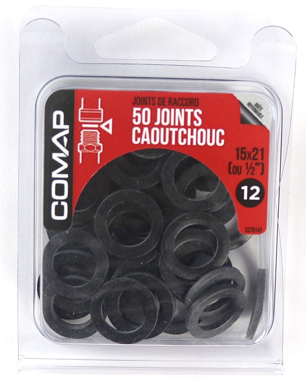 COMAP Lot de 50 joints caoutchouc d'étanchéité pour eau chaude et eau ...