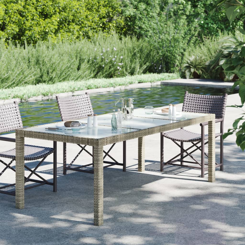 Table de jardin | Table de patio | Table d'extérieur Gris 190x90x75 cm ...