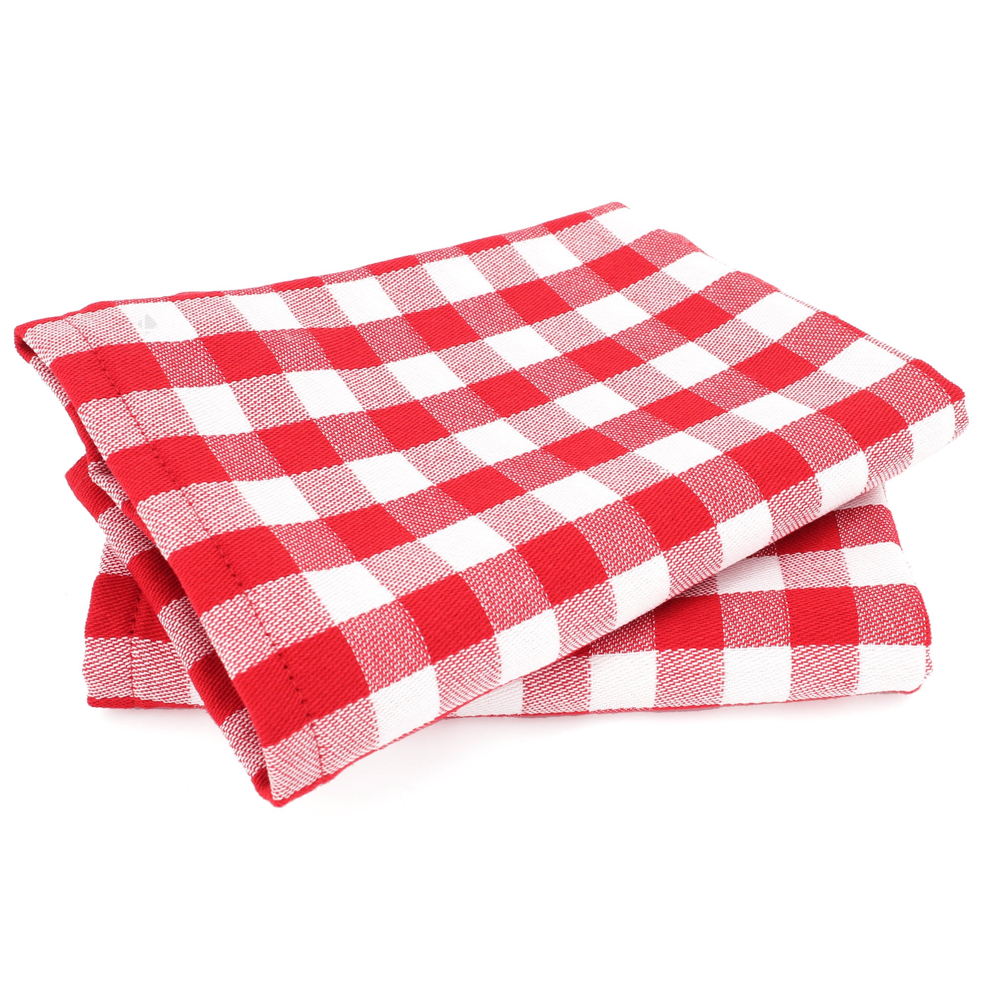 Lot de 2 torchons de cuisine toile 50x70 cm SQUARES VICHY rouge | Leroy ...