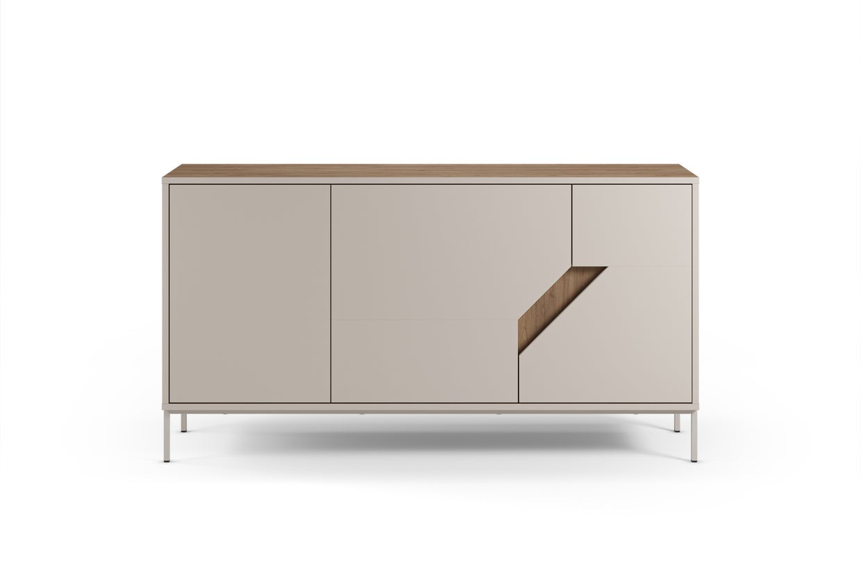 DALIA - Buffet 4 portes 180cm -en mélamine - Beige | Leroy Merlin