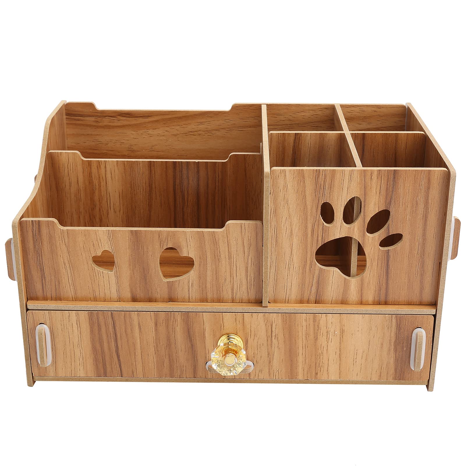 Organisateur de bureau en bois, support de rangement multifonction pour ...