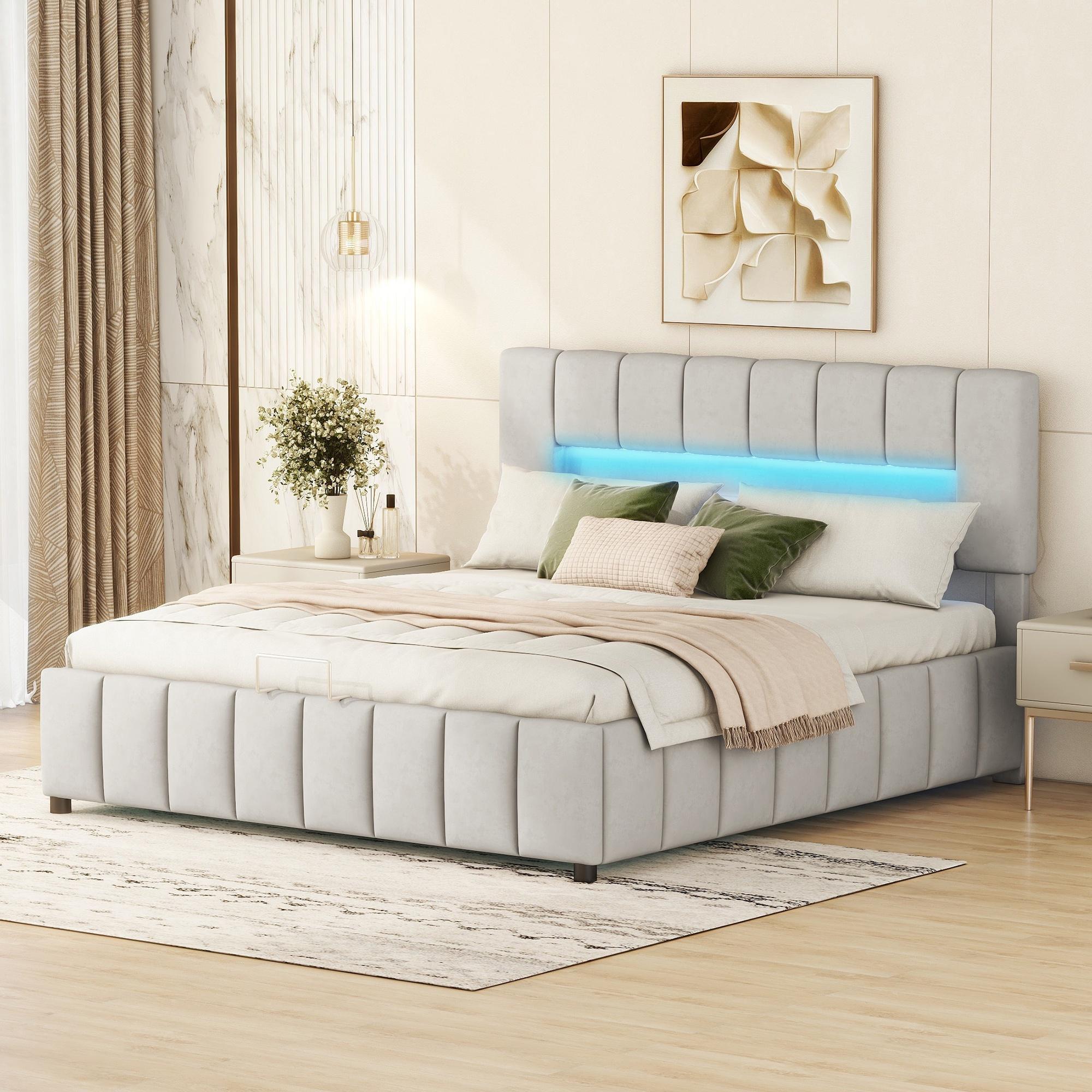 Lit coffre Lit adulte Lit double Lit led 180 x 200 cm avec éclairage ... Lit coffre Lit adulte Lit double Lit led 180 x 200 cm avec éclairage ...