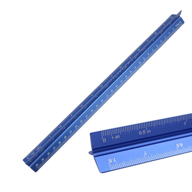 Reglas De Aluminio Escala Regla Triangular Escala Triangular 125 15