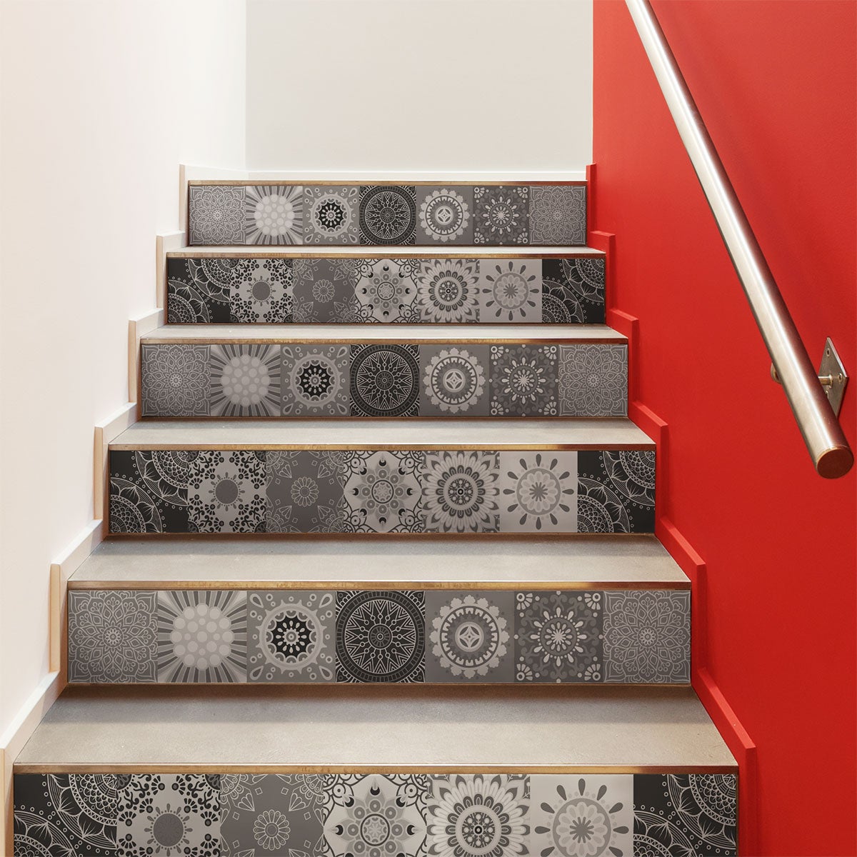 Stickers adhésifs escalier carrelages contremarche - ARANZA - 2 bandes ...