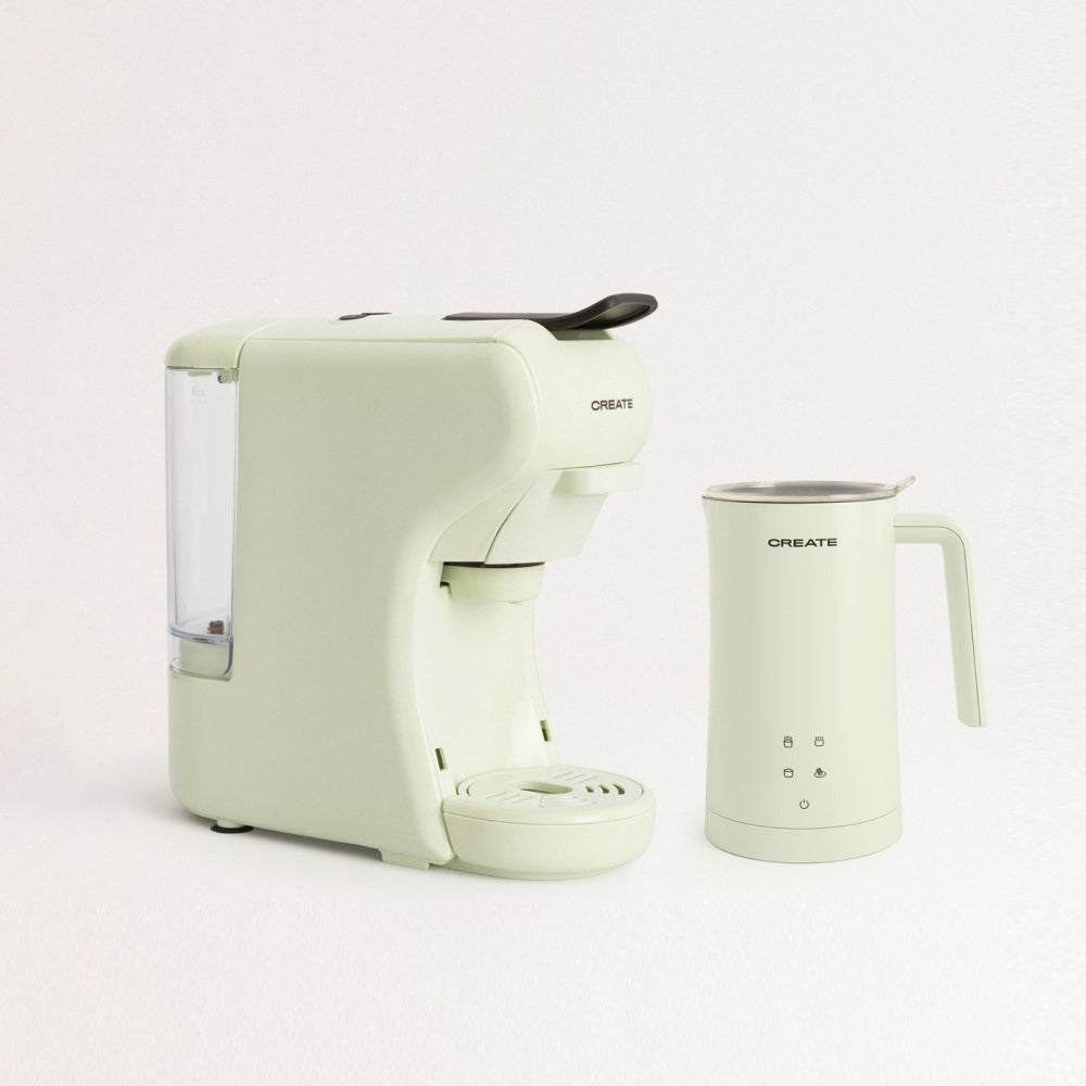 CREATE - Pack POTTS Machine à expresso multi-dosettes + MILK FROTHER ...