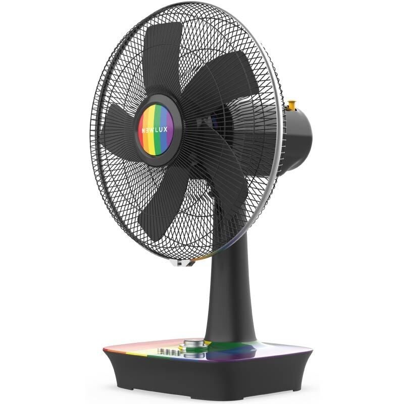 Newlux - Ventilador de sobremesa Desk W500 5 Aspas (Ø 40cm) | Leroy Merlin