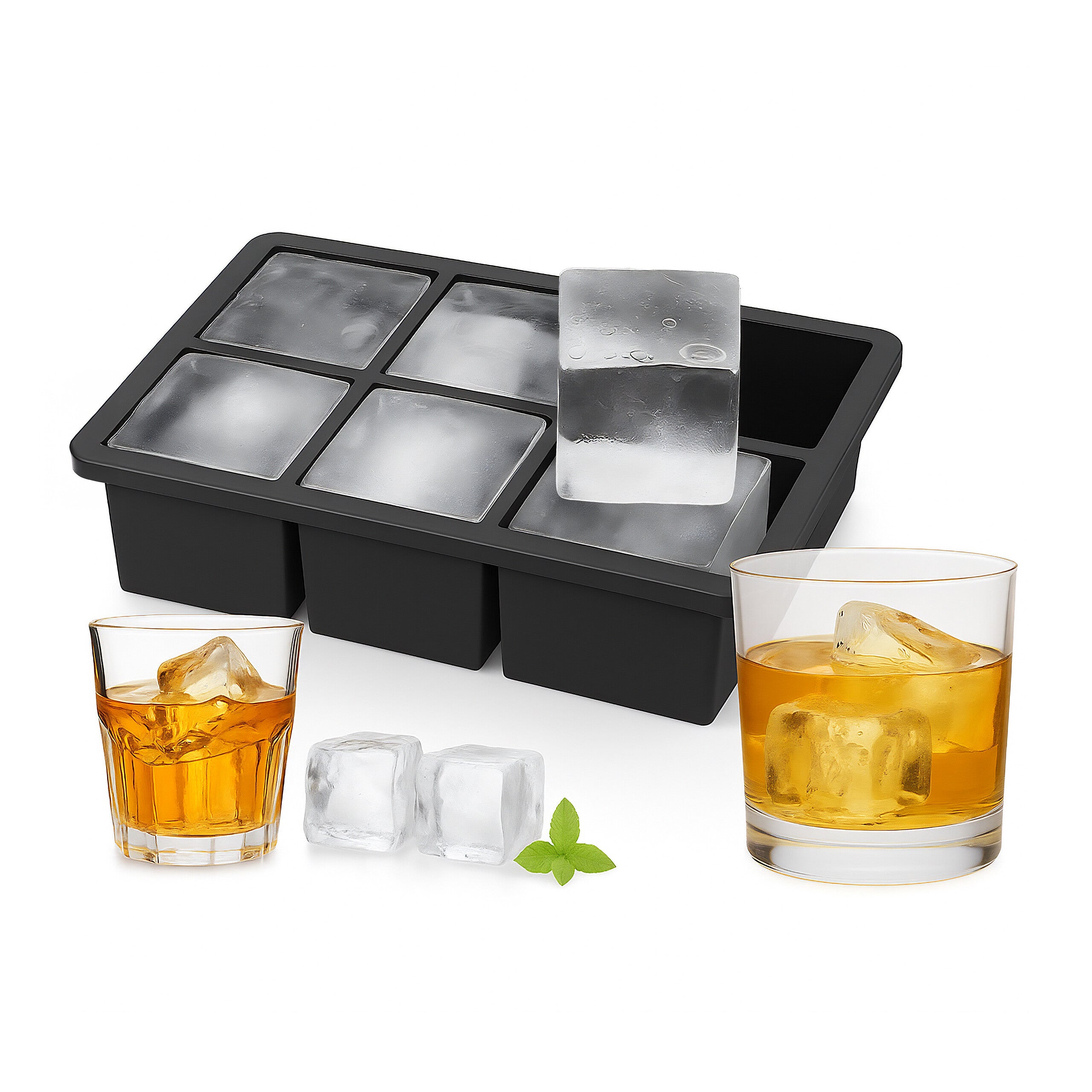 Bac à glaçons en silicone, lot de 3, forme pour 6 glaçons, cubes 5 cm ...