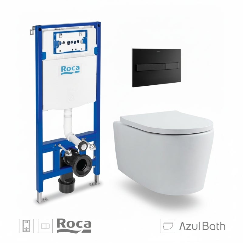 Bastidor empotrado ROCA Duplo Pack con cisterna y pulsador PL7 Dual ...