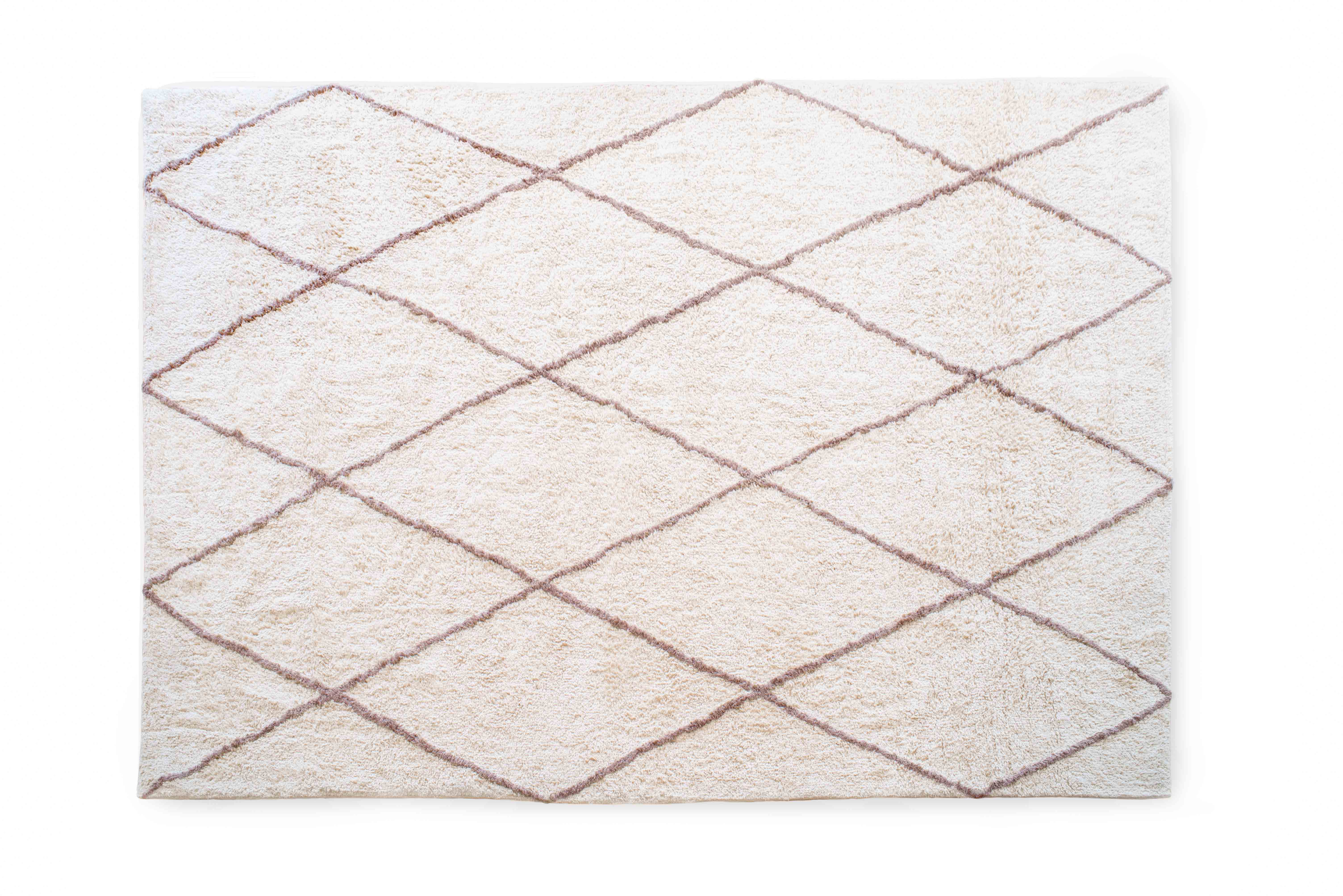 Tapis berbère Matmati en coton naturel 200x290 cm – Fait main, lavable ...