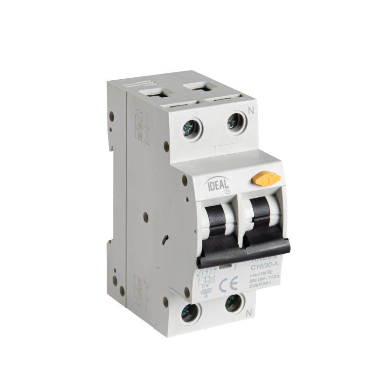 Disjoncteur différentiel 16A - Protection surtension - 30mA - 2 modules ...