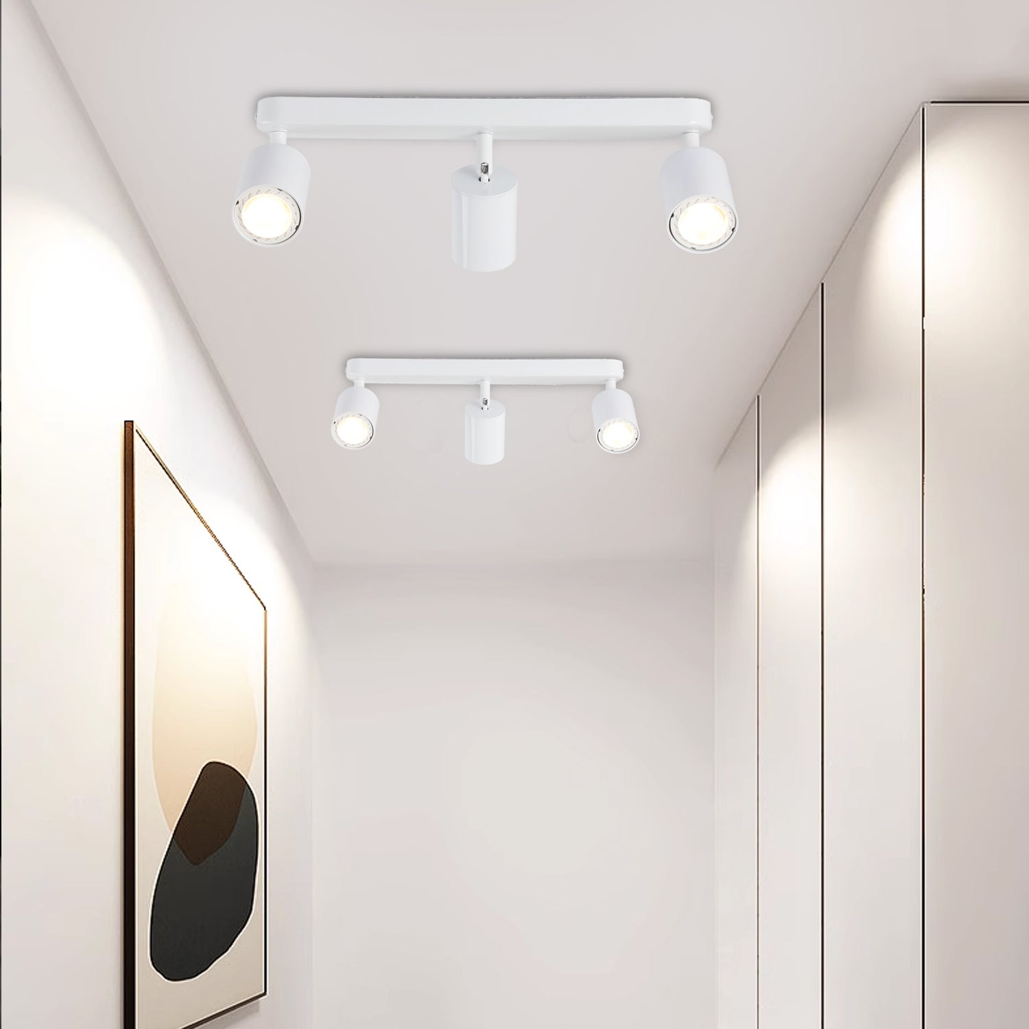 2 PCS LED Focos de Techo, 4 Focos Orientables - Moderno GU10 Foco de ...