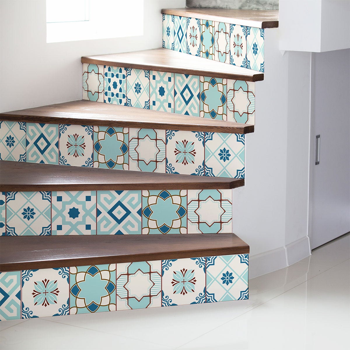 Stickers adhésifs escalier carrelages contremarche - VITELINA - 2 ...