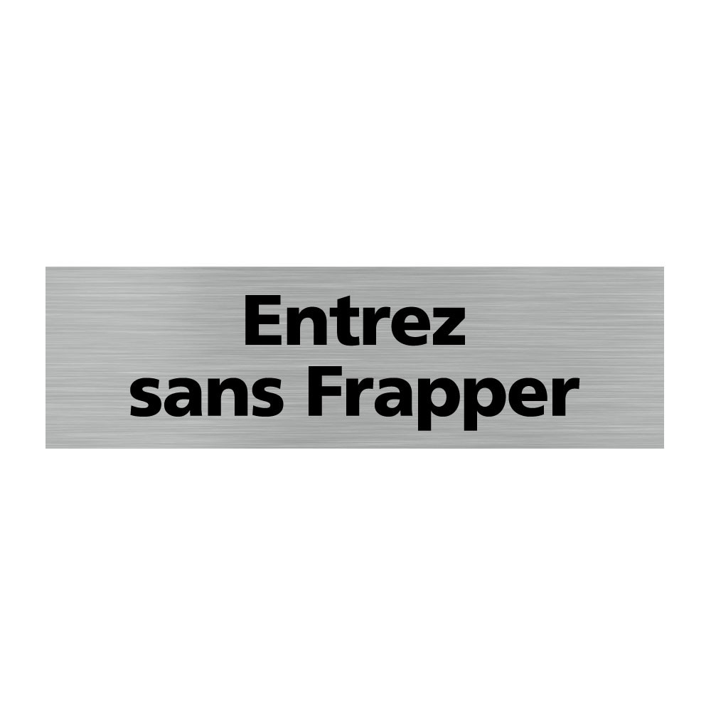 Plaque de porte entrez sans Frappez, 170x50 mm (17x5 cm), adhésif ...