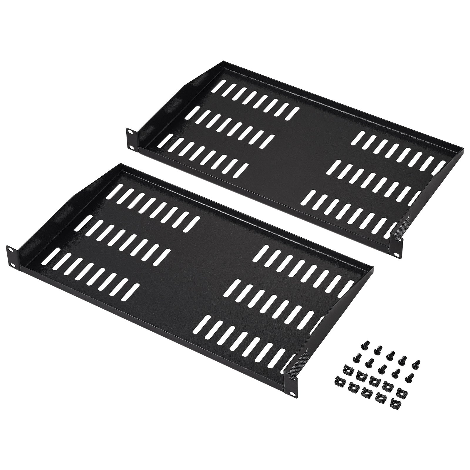 Lot de SucceBuy 2 étagères serveur 1U,profondeur 254 mm,charge max 22,7 ...