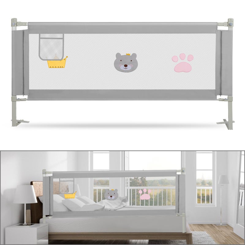 Barandilla de cama infantil plegable y portátil, 180 x 98 cm ...