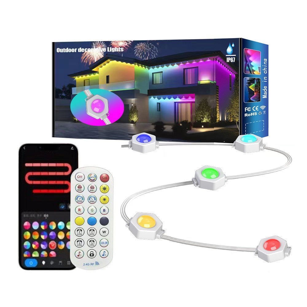 Guirlande Lumineuse 7.5M 15 LED Extérieure Colorée avec Télécommande ...