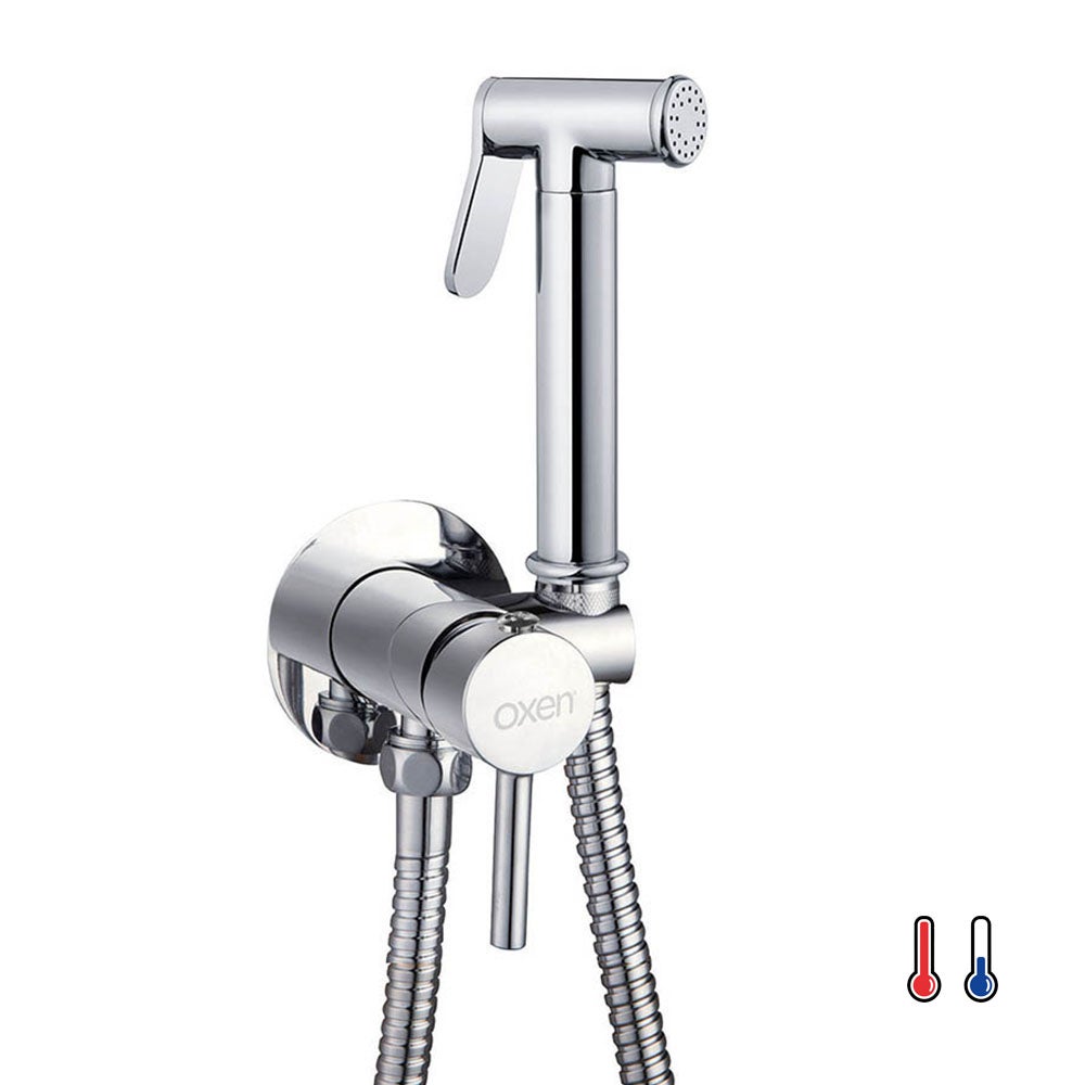 Kibath Robinet WC HYGIÈNE INTIME 2 eaux Chrome brillant en laiton ...