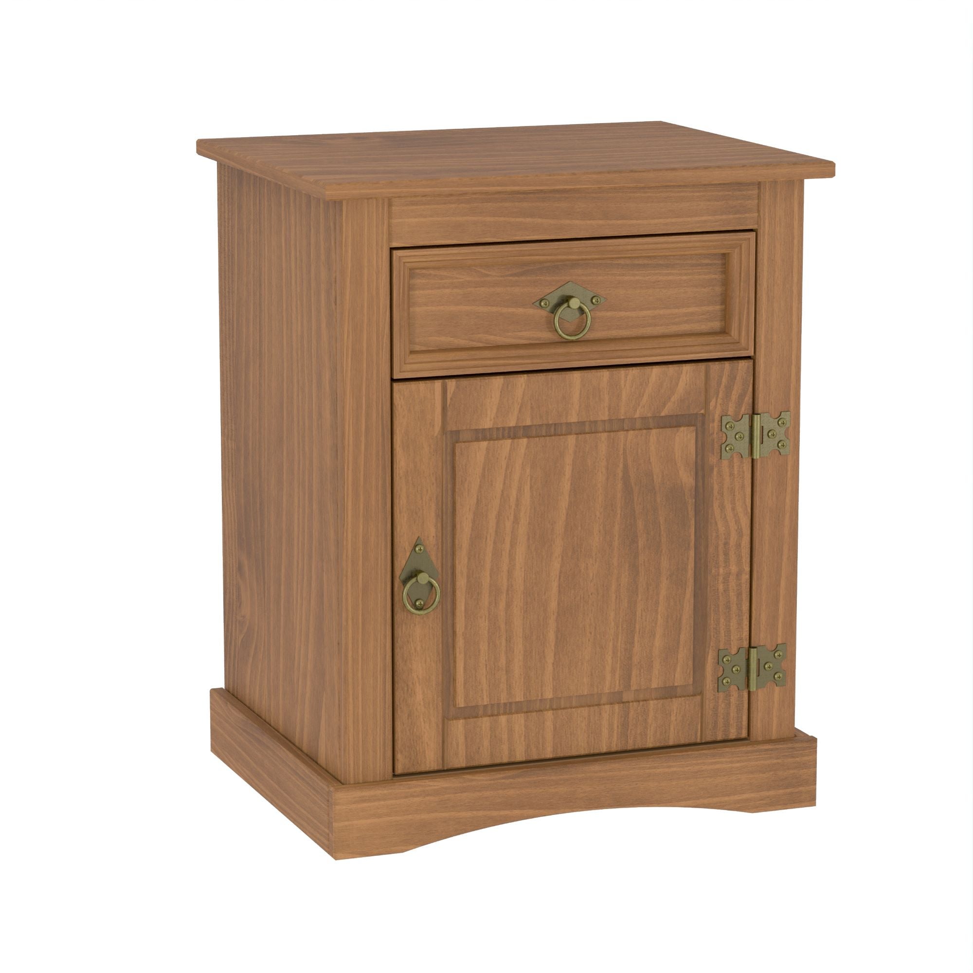 Comodino 1 Anta con 1 Cassetto Pino Rustico 60x48x38 cm | Leroy Merlin