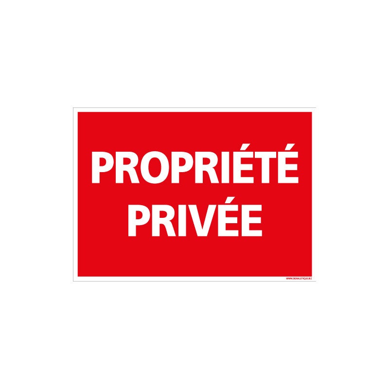 Panneau PROPRIETE PRIVEE (D0782) 420 x 300 mm Matière Aluminium | Leroy ...