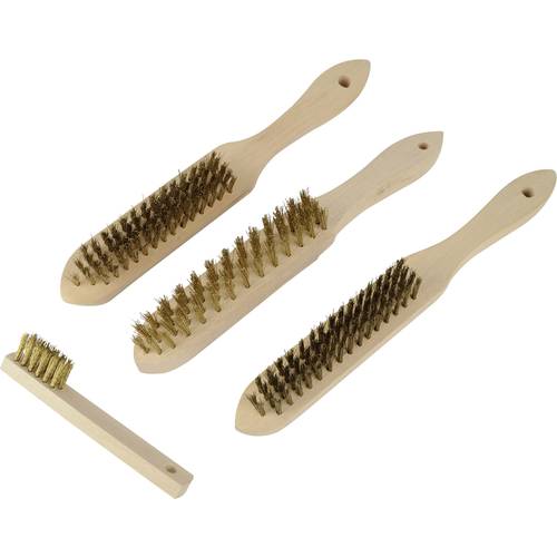 Brosse métallique acier, laiton 4 pièces Brüder Mannesmann M41920 1 set ...