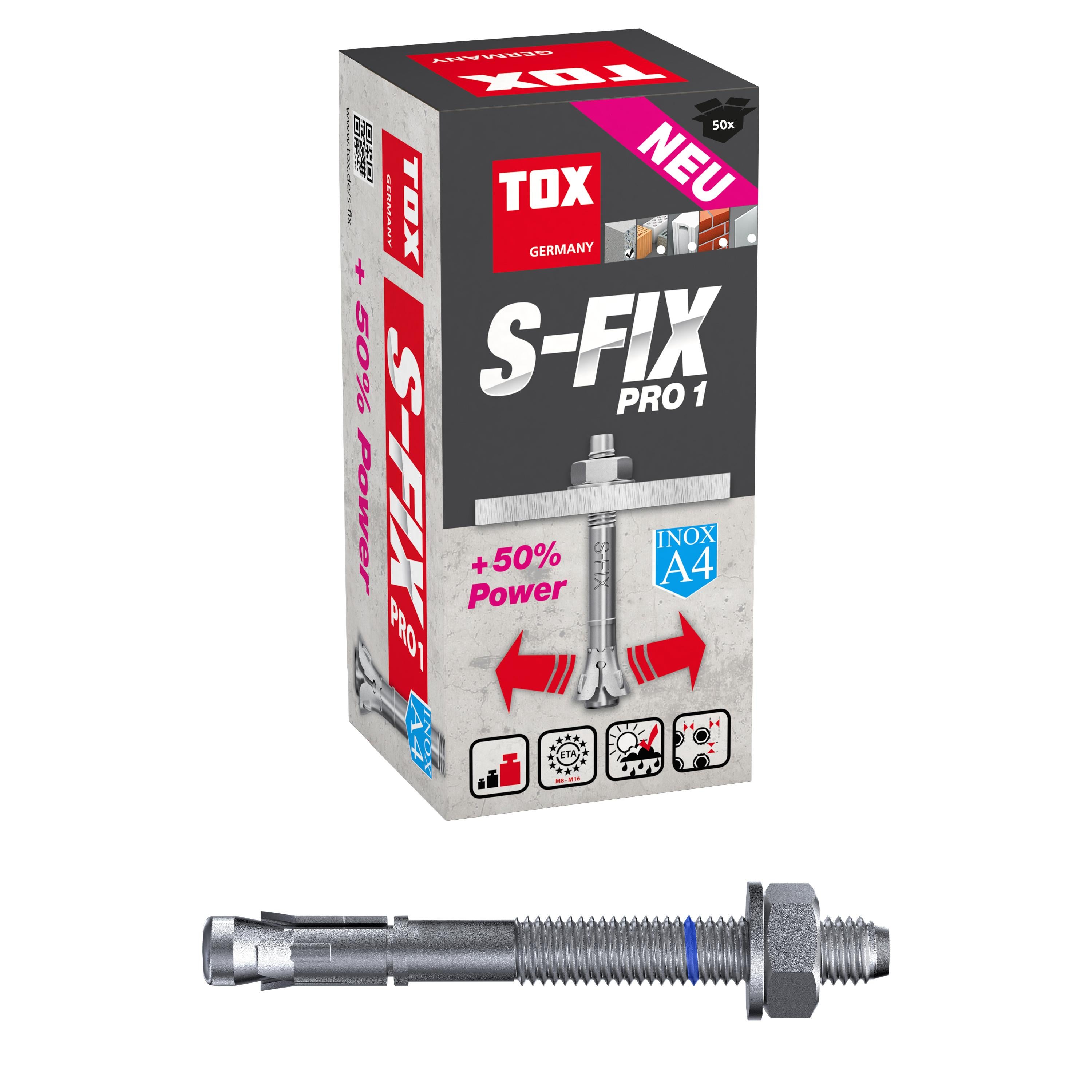 TOX Goujon S-Fix Pro 1 A4 M8x90/25 mm | Leroy Merlin