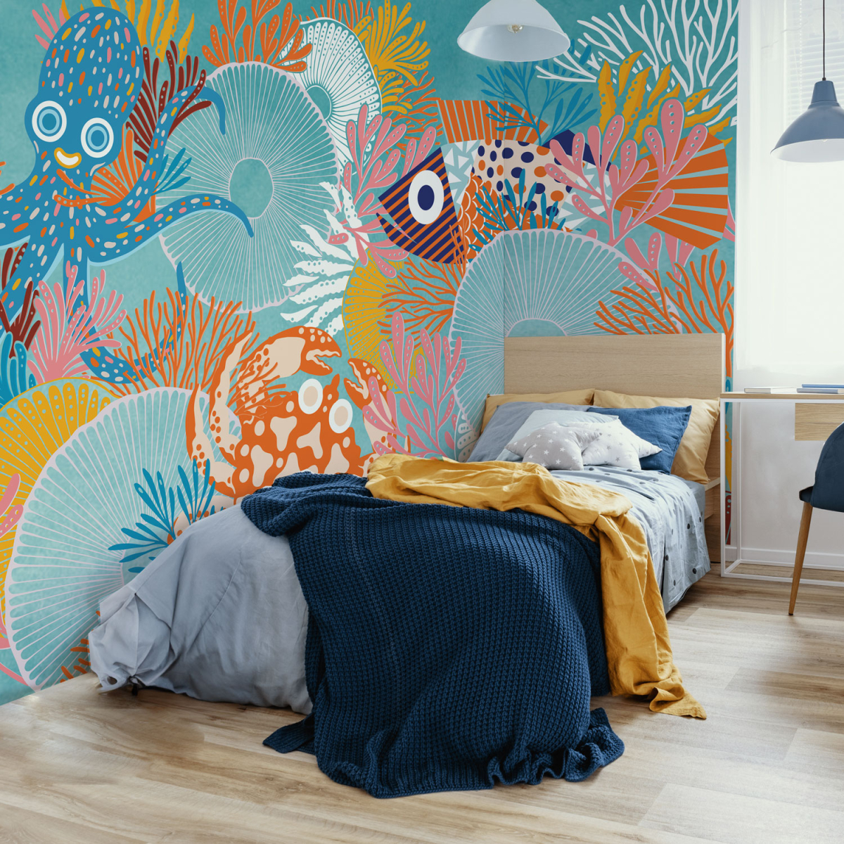 Papier peint panoramique Marin Couleurs 225x250cm | Leroy Merlin