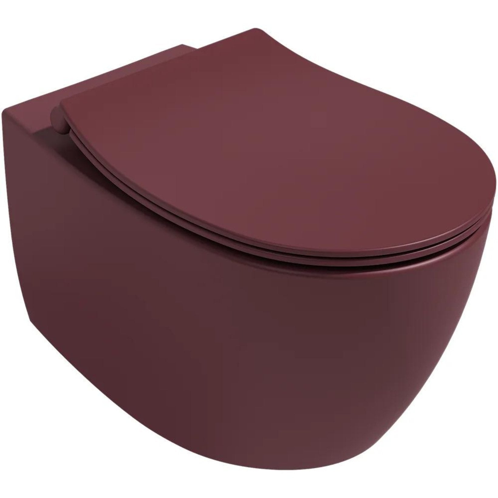 Isvea WC Suspendu avec Toilette Rimless Couleur Bordeaux Avec Abattant ...