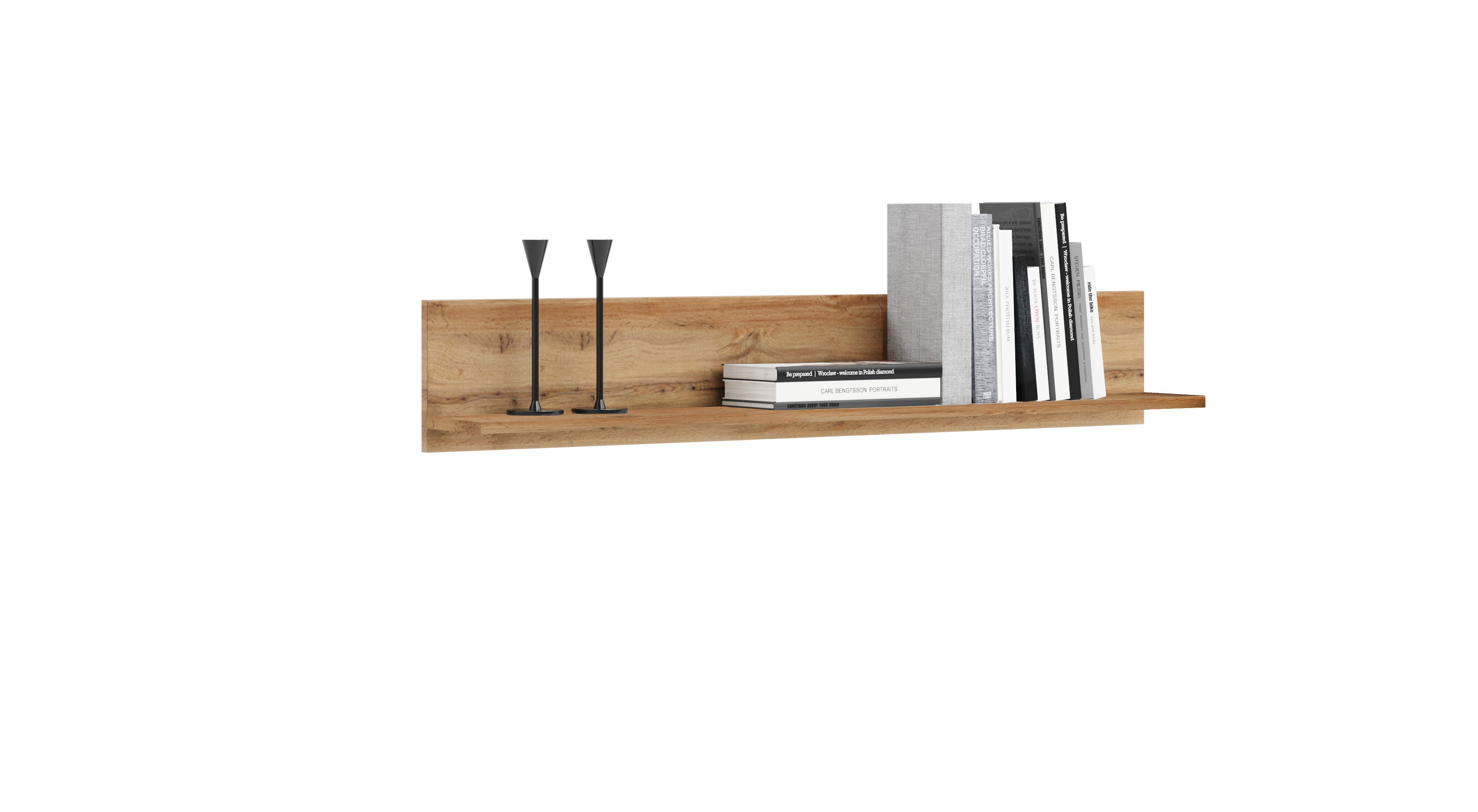 Étagère Murale SELM Chêne Foncé 100 cm - Étagère Décorative Style ...