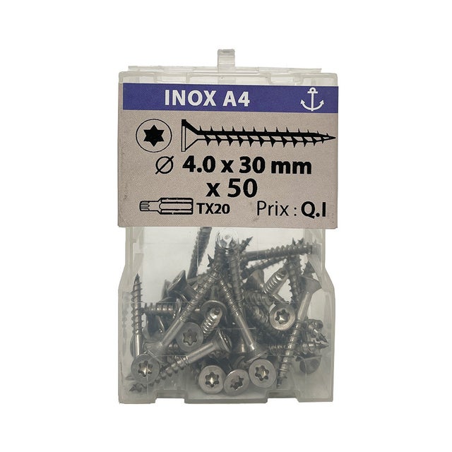 Vis inox 4x50 au meilleur prix | Leroy Merlin