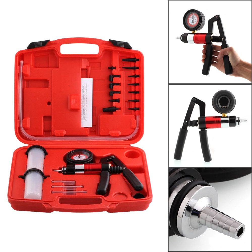 Purgeur de frein MANUELLE Pompe Testeur de pression Set Pompe à vide ...