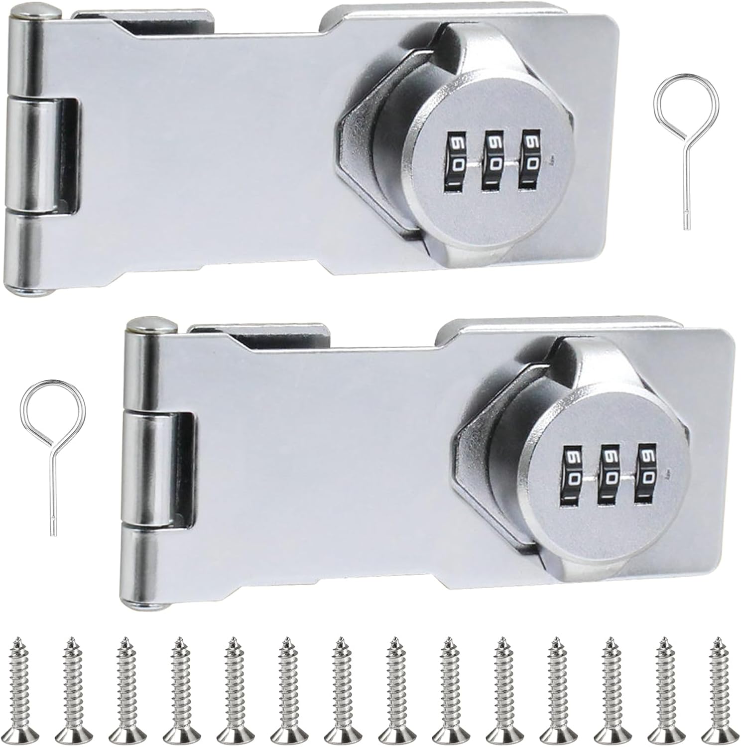 Lot de 2 serrures à combinaison,serrure de sécurité pour armoire, serrure à combinaison avec ...