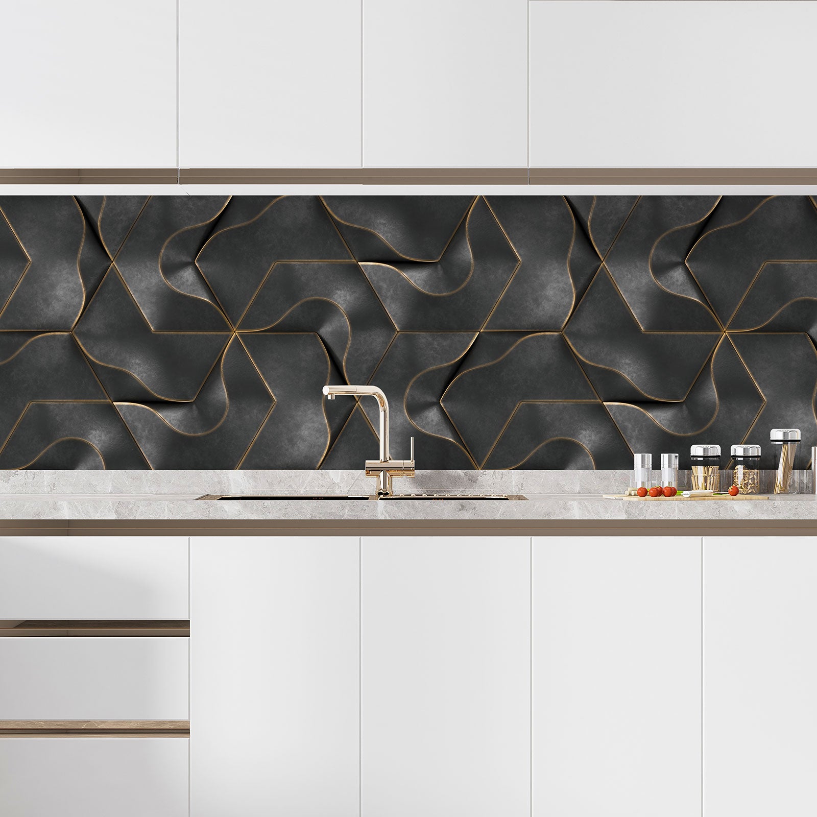 Crédence adhésive cuisine - Design - Adhésif MAT - 70x122 cm | Leroy Merlin