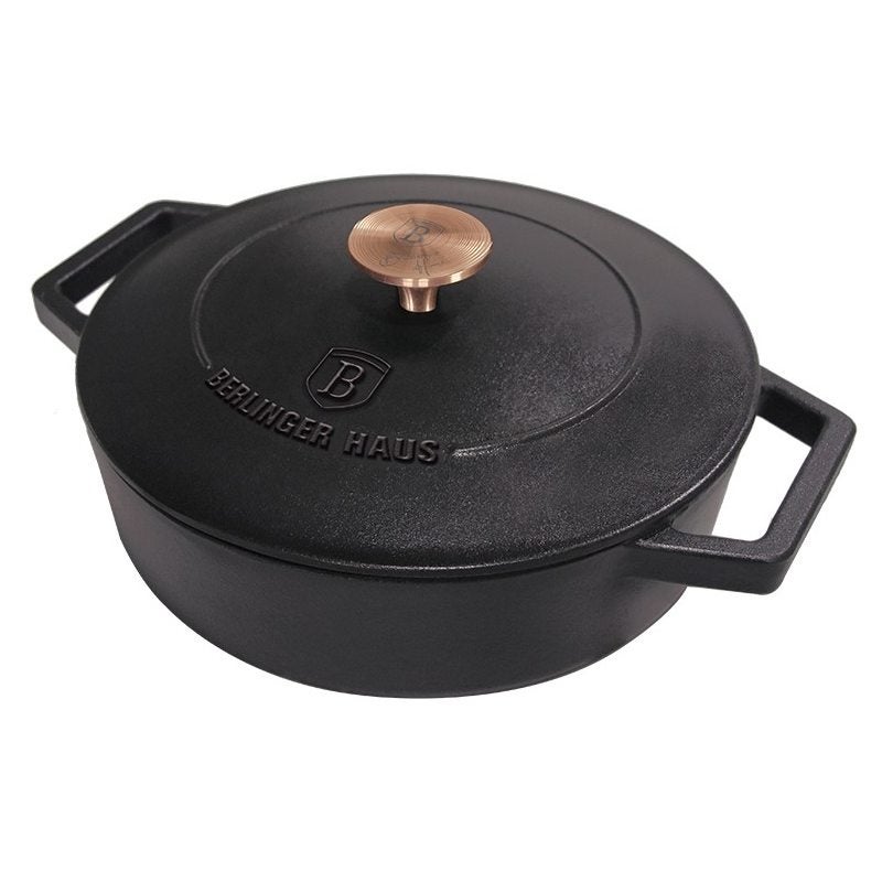 Sartén de hierro fundido con tapa 26 cm Colección Black Rose | Leroy Merlin