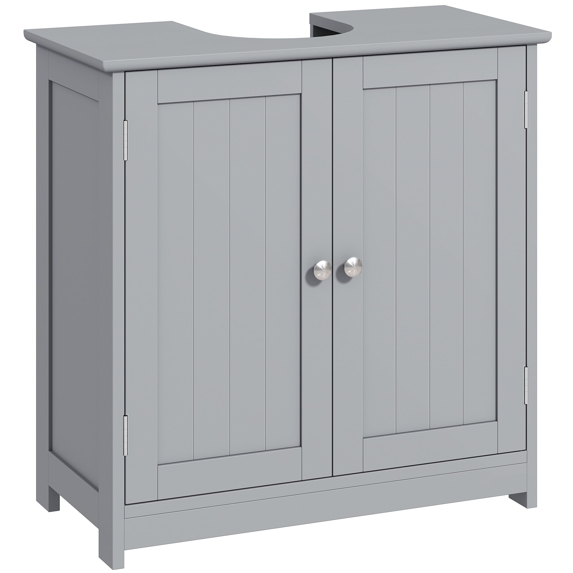 Meuble sous-vasque gris bois 60x30x60Hcm placard 2 portes étagère ...