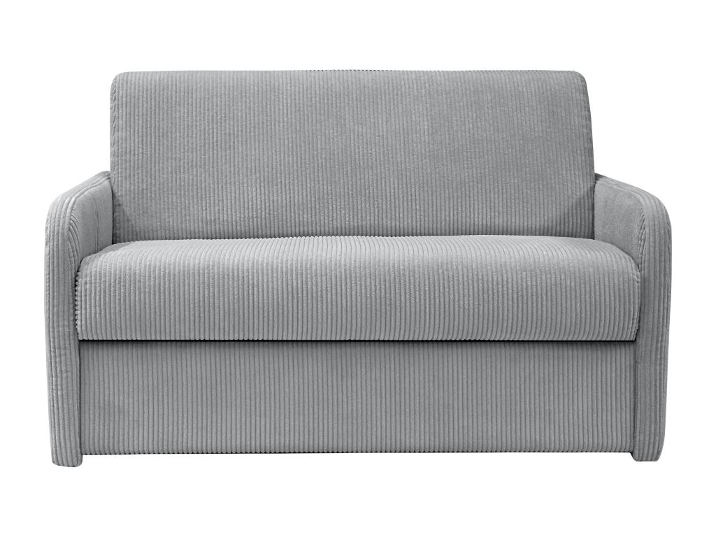 Fauteuil convertible express en velours côtelé gris clair - Couchage ...