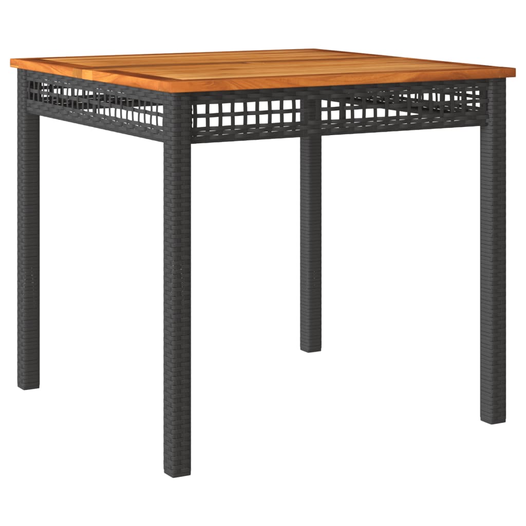 Table de jardin | Table d'extérieur | Table de patio noir 80x80x75 cm ...