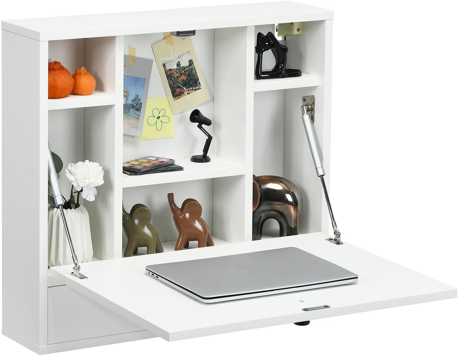 Bureau Mural Rabattable pour Ordinateur Portable, Table Murale avec ...