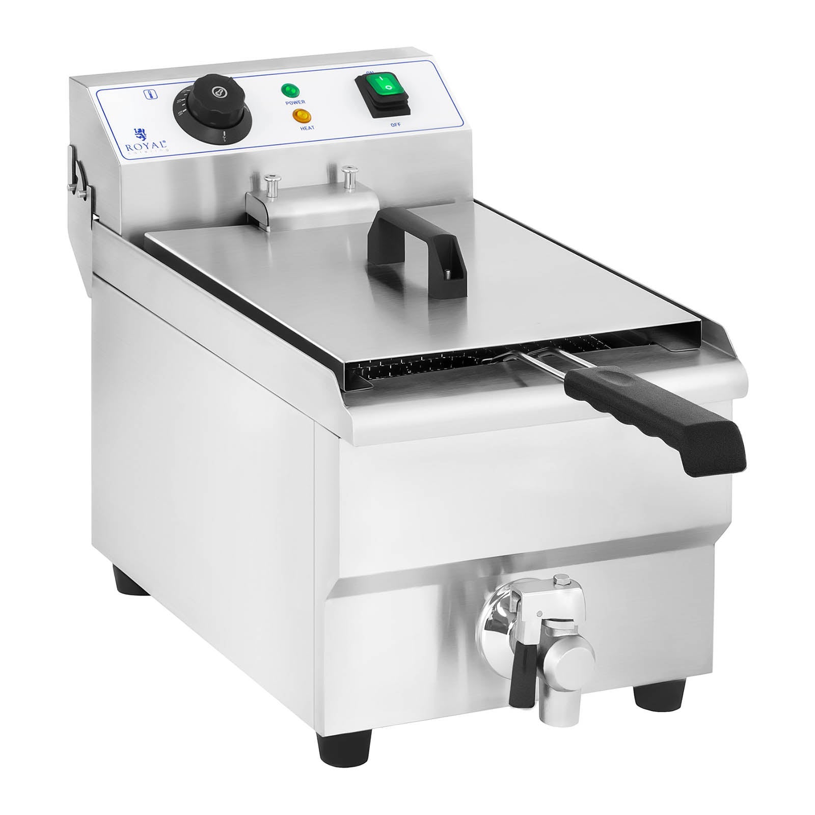 Friteuse électrique professionnelle restaurant 10 litres avec robinet ...