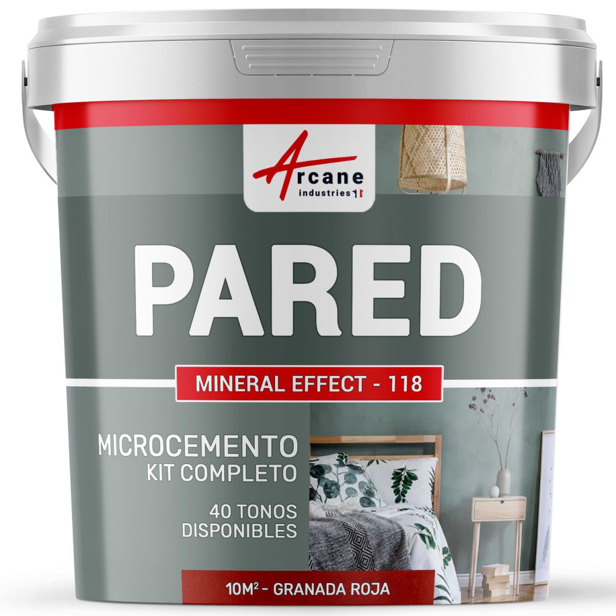 Kit microcemento para muros - 10 m² Granada Roja - ARCANE INDUSTRIES ...
